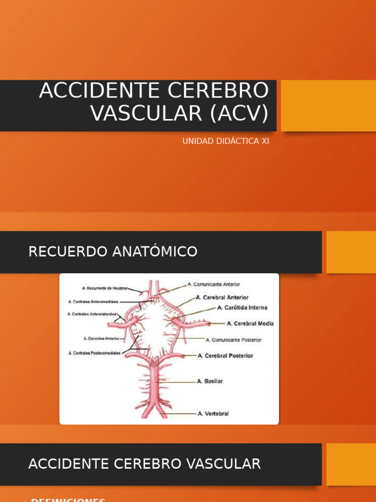 Guía Completa sobre el ACV: Definición y Tratamiento | PDF | Carrera ...