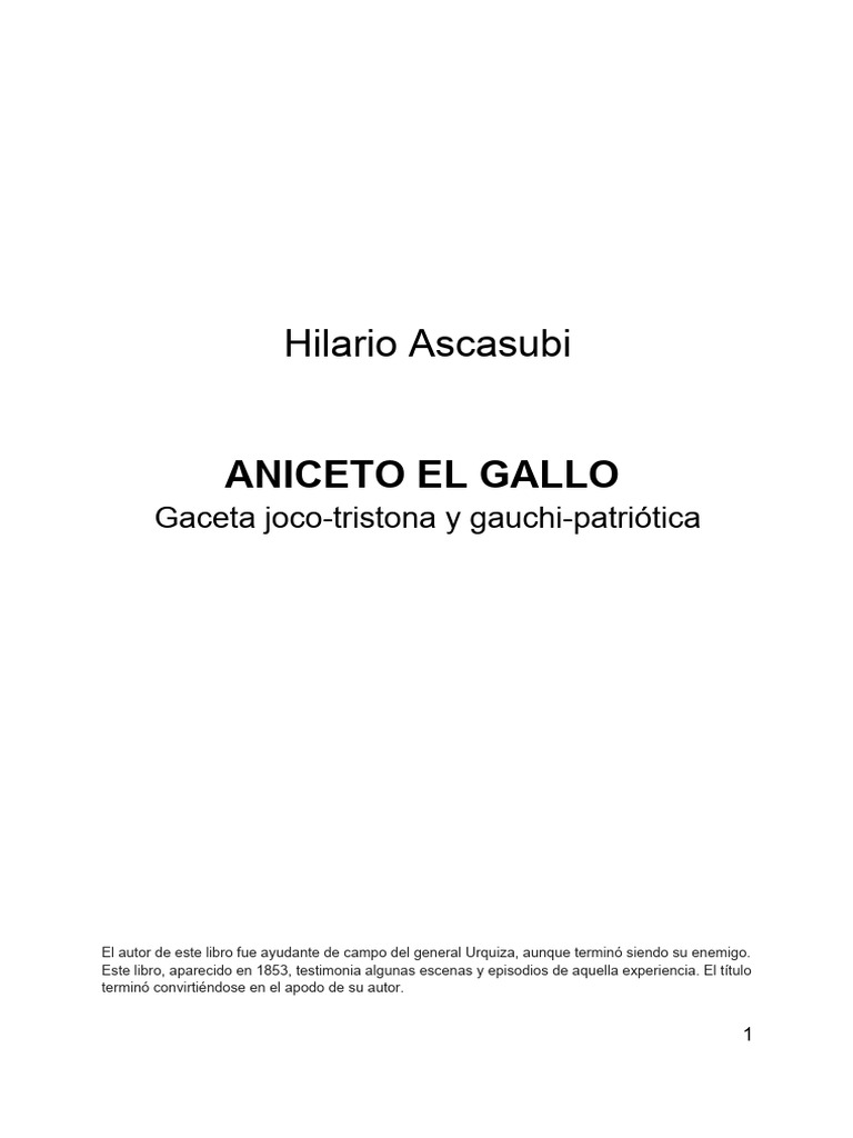 Ese ANICETO EL GALLO | PDF