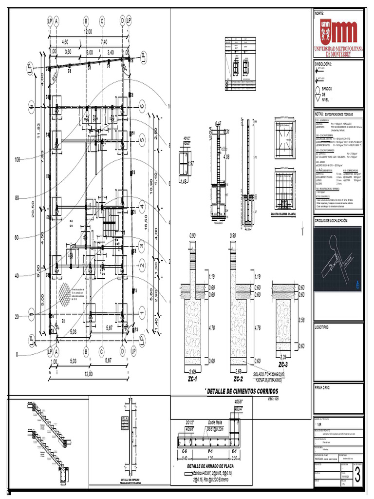 Plano de Cimentacion Final | PDF