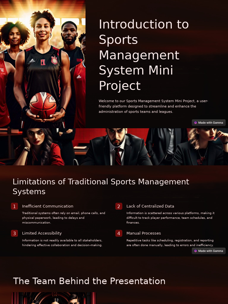 Introduction to Sports Management System Mini Project | PDF | Usability ...