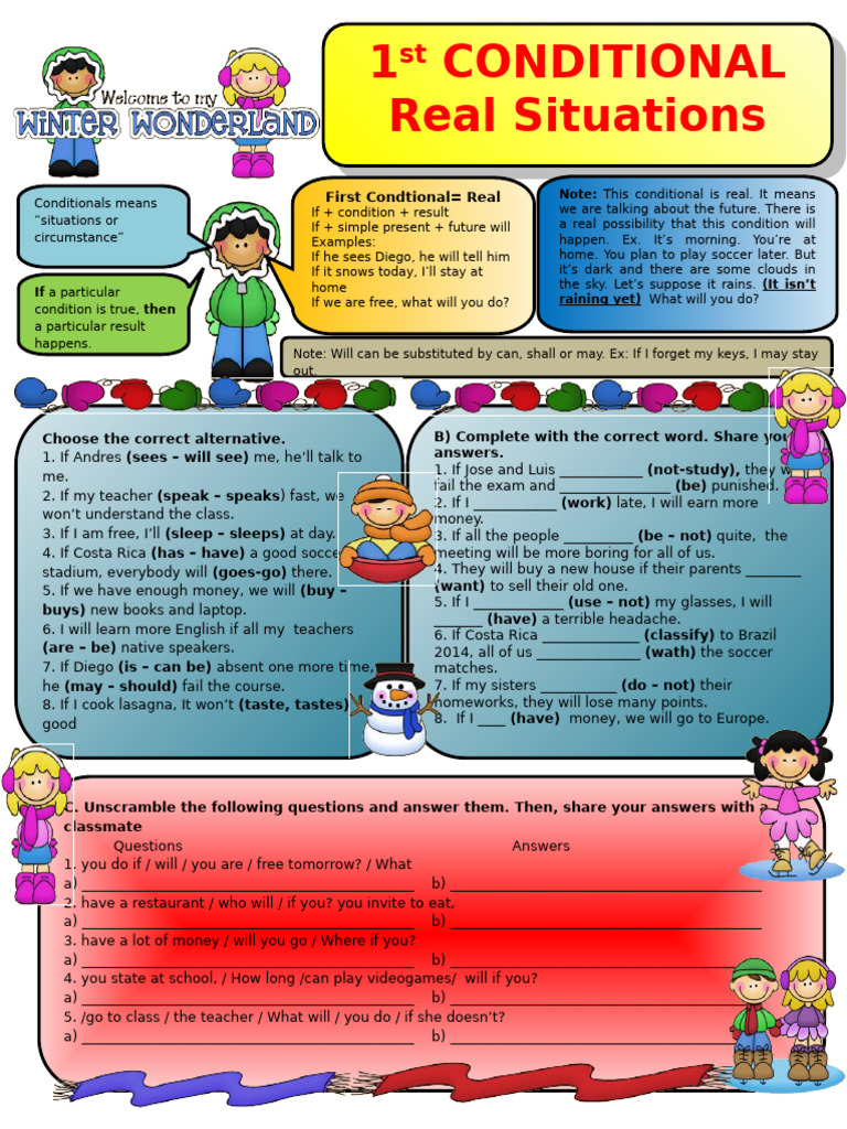 Conditionals (B&W + Key Included) | PDF