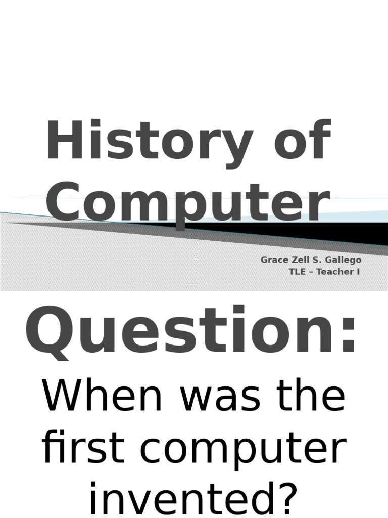 2history of Computer | PDF | Personal Computers | Computer Engineering