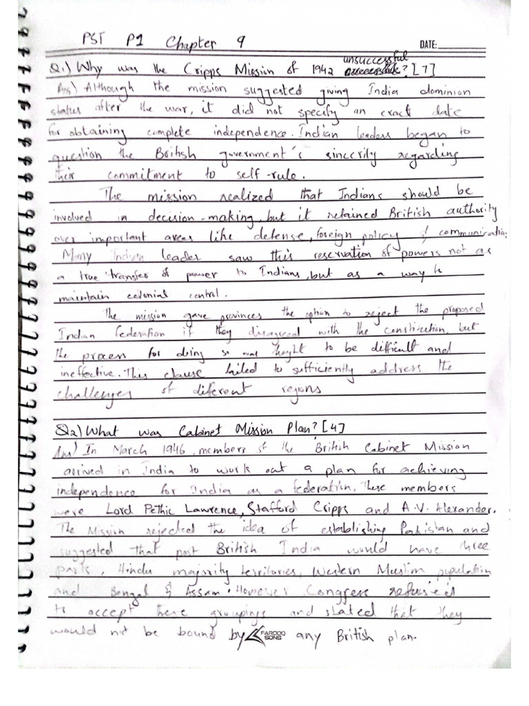 PST P1 Chapter 9 Topical Questions | PDF