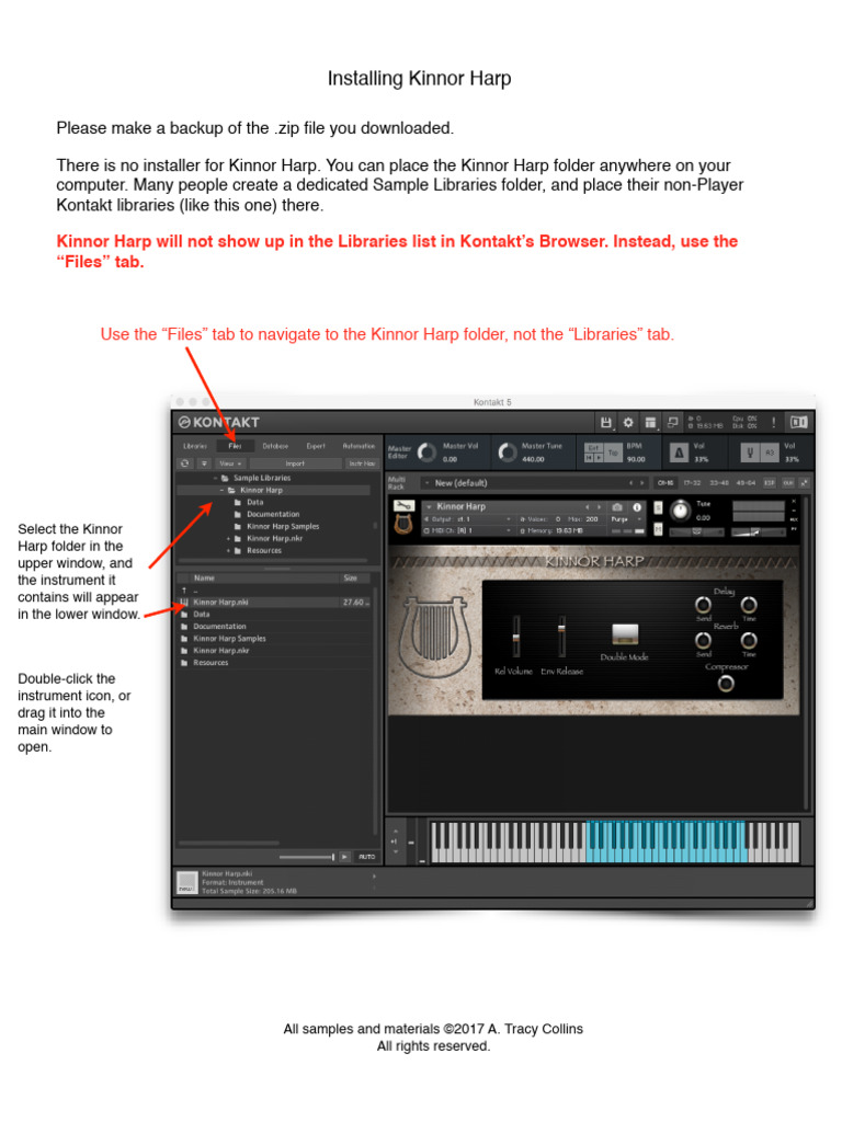 Installing Kinnor Harp | PDF