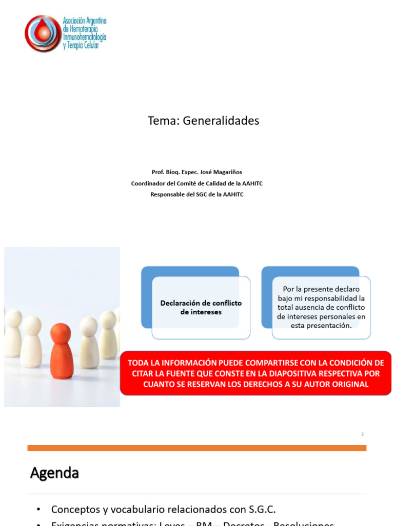 Clase 1 Generalidades | PDF | Calidad (comercial) | Donación de sangre