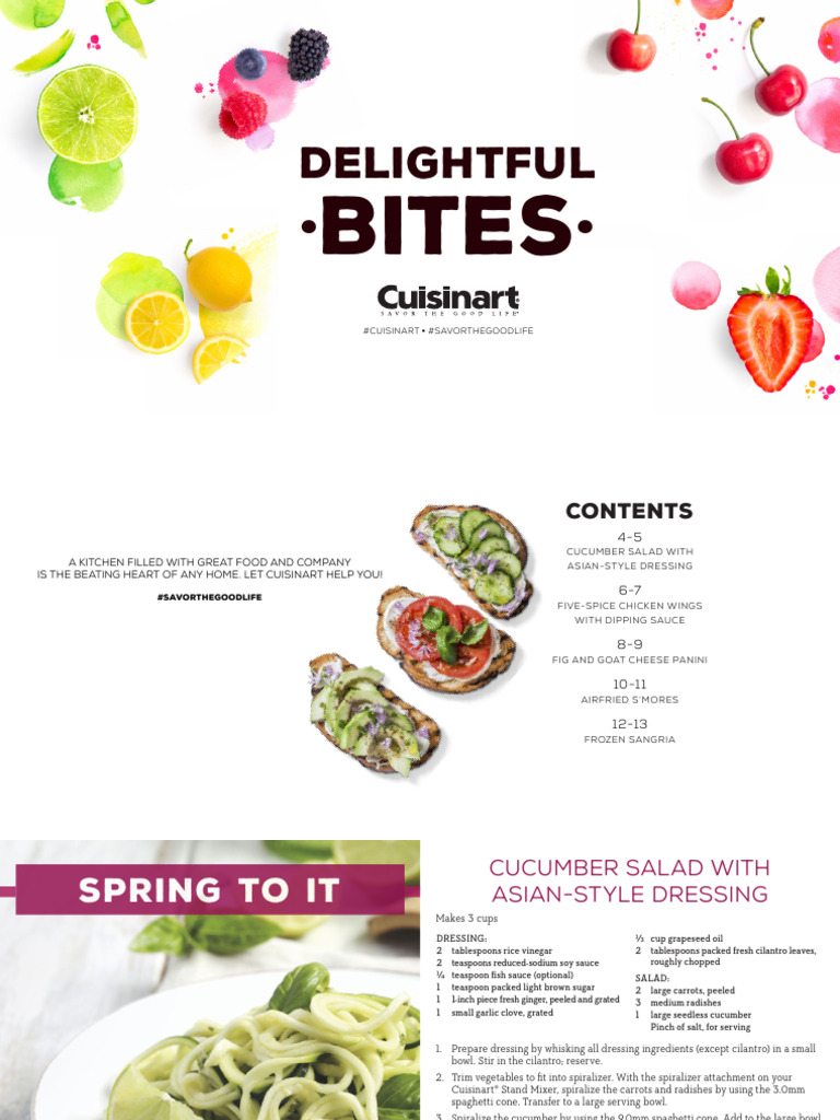 Cuisinart Delightful Bites | PDF | Salad | Foods