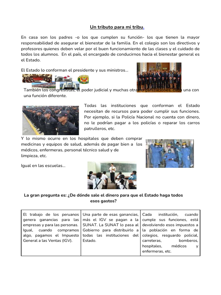 Anexo 7-Semana 2-Un Tributo para Mi Tribu | PDF | Impuestos | Estado ...