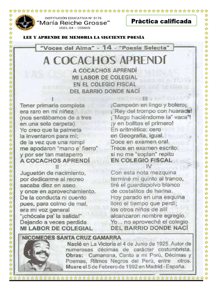 Ficha de Chibolo Pilas y A Cocachos Aprendì | PDF