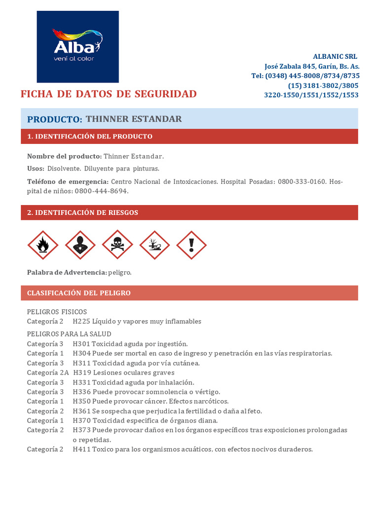 Thinner 10 | PDF | Agua | Química