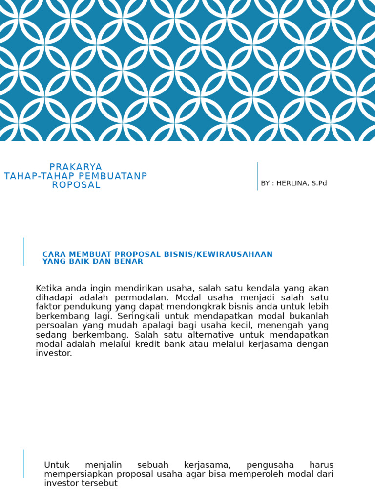 Prakarya Pembuatan Proposal | PDF