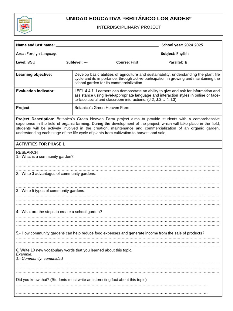 interdisciplinary-project-format_1st-b | PDF | Human Communication ...