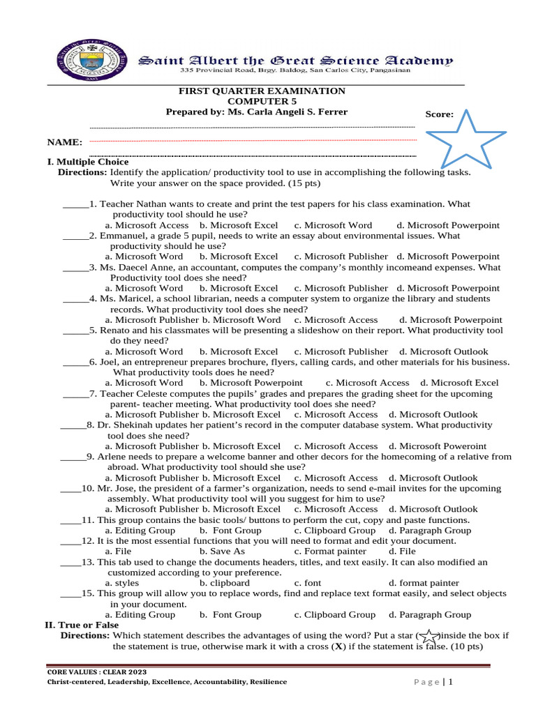 Computer Grade 5 QUARTER 1 Repro | PDF | Computer File | Computing