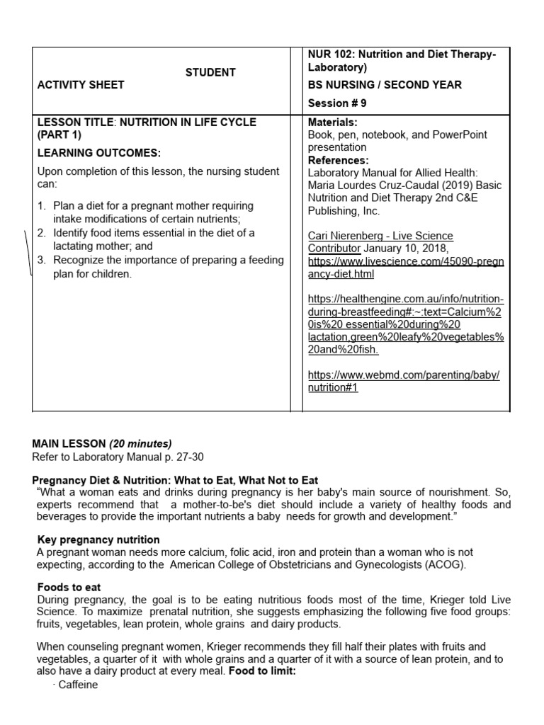 LAB SESSION 9.docx | PDF | Foods | Milk