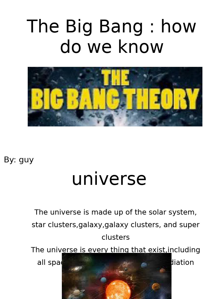 Understanding the Big Bang Theory | PDF