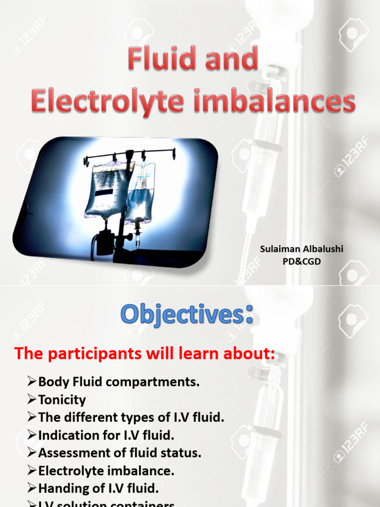 IV Fluid Electro (1) | PDF | Saline (Medicine) | Osmosis