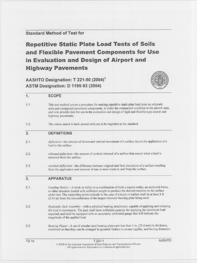 Aashto T 221 | PDF
