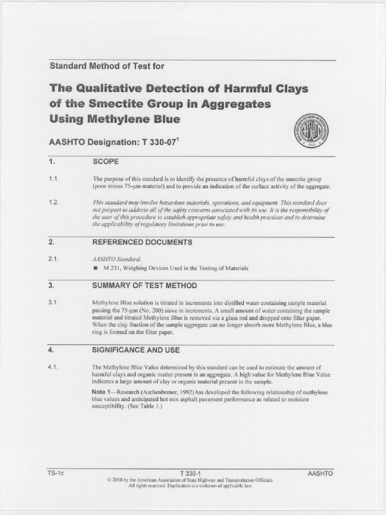 Aashto T 330 | PDF