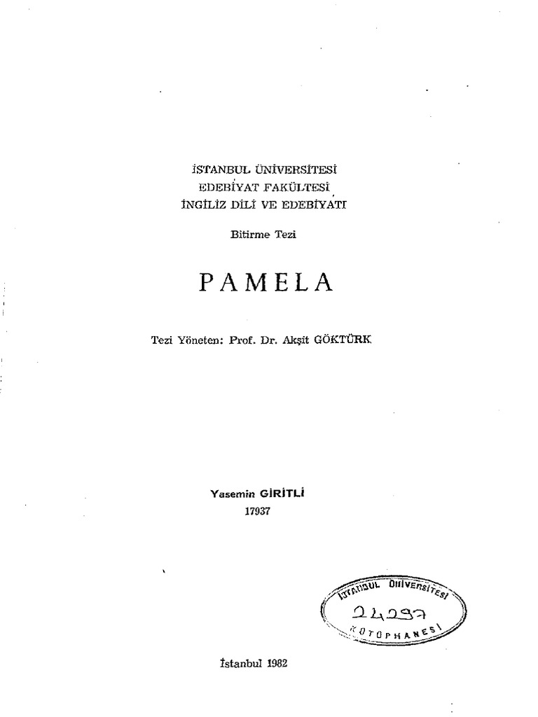 Pamela | PDF | Novels Adapted Into Plays | Sentimental Novels