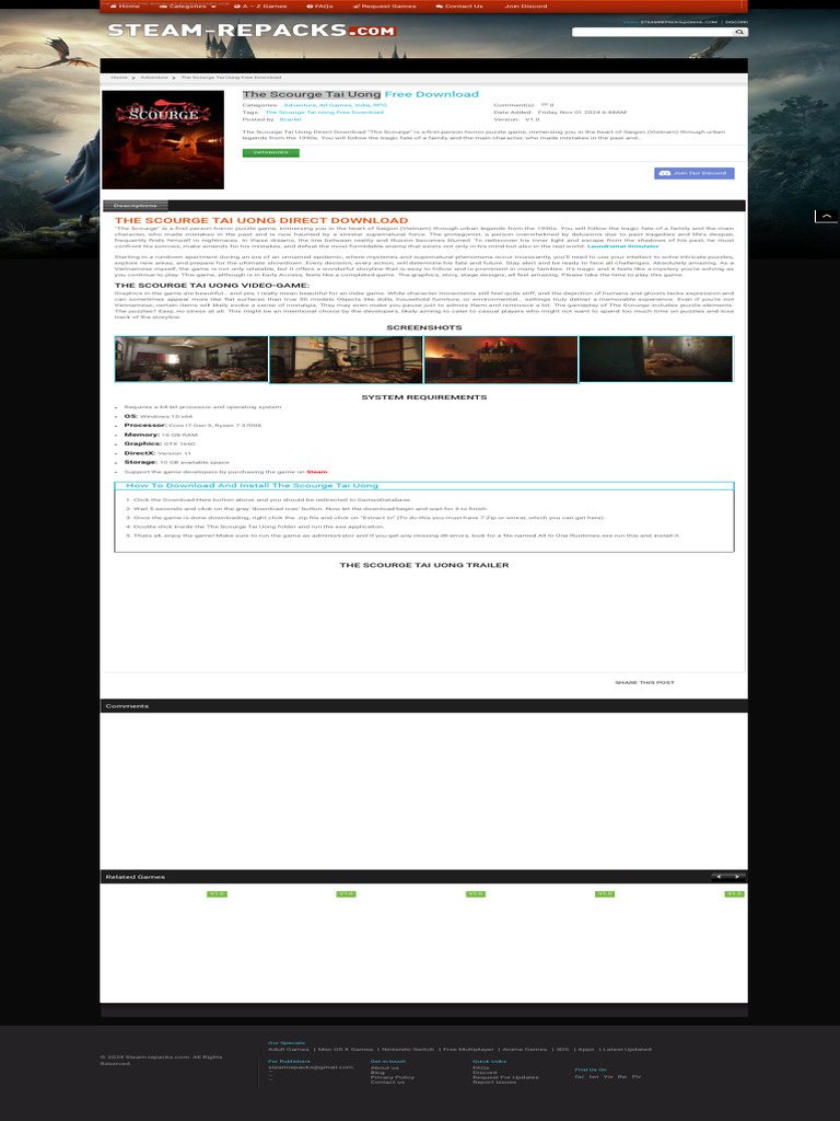 The Scourge Tai Uong Free Download - Steam-Repacks | PDF