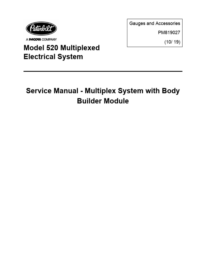 Peterbilt 520 Electrical System | PDF | Instrumentation | Parameter ...