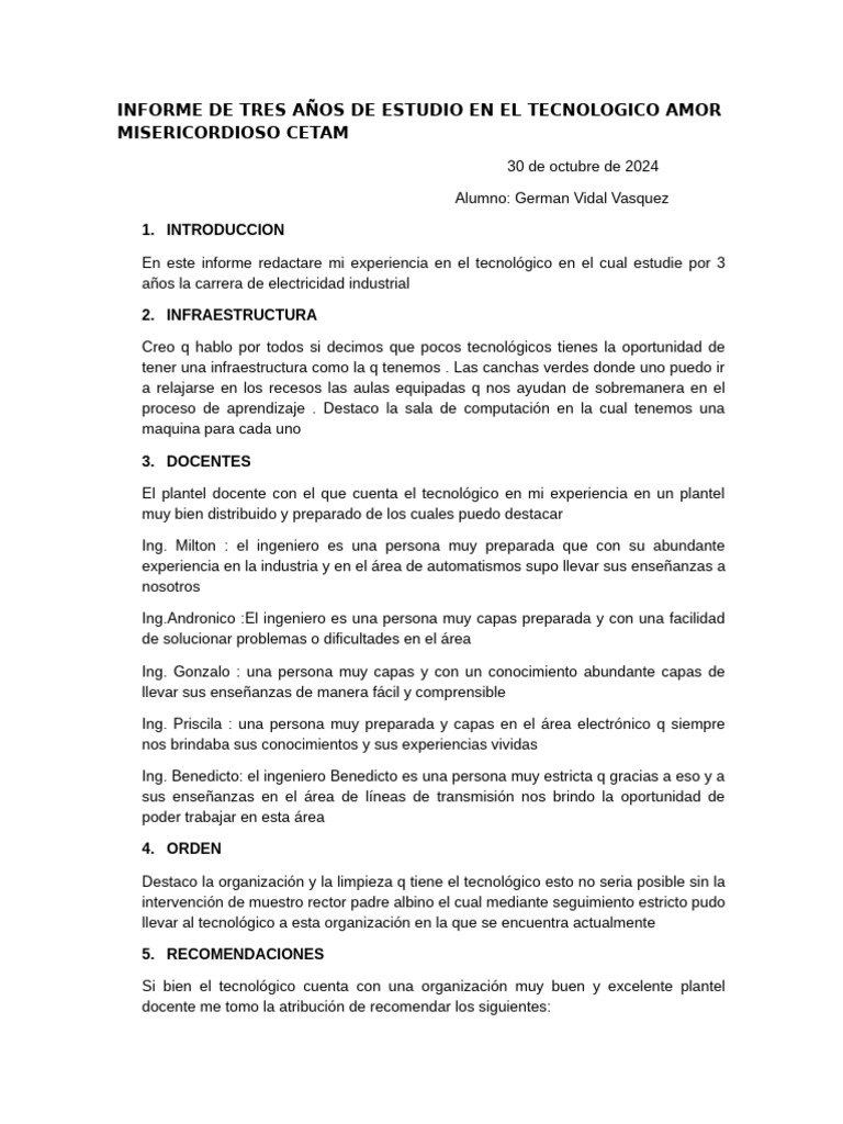 informe cetam | PDF | Informática | Aprendizaje