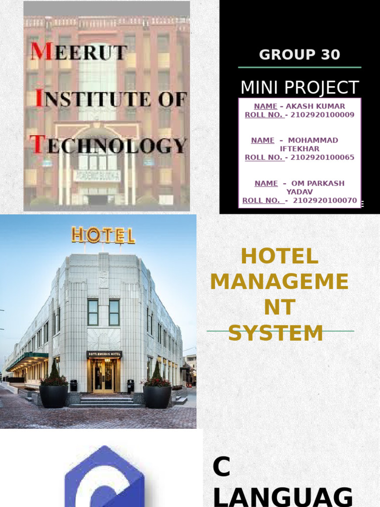 hotel Management syestem | PDF | Computer Architecture | Software Engineering