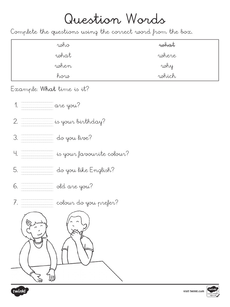 ES FL 64 Las Preguntas Ingles Ficha de Actividad Pages 1 | PDF