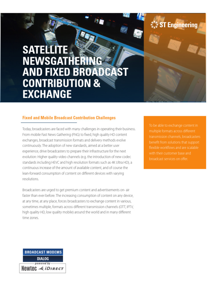 Broadcast SatelliteNewsGathering | PDF | Computer Network | High ...