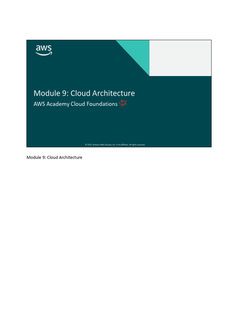 AcademyCloudFoundations_clod arc | PDF | Amazon Web Services | Computer Engineering