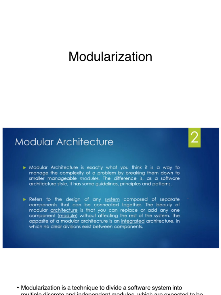 C7 Modularization | PDF
