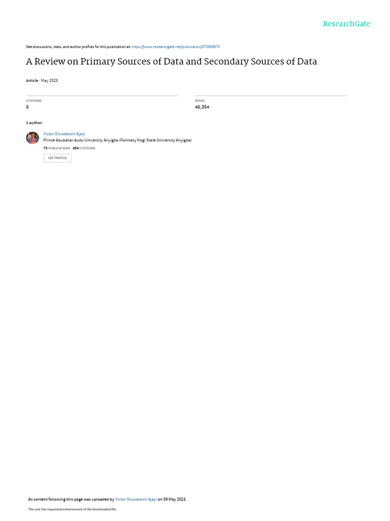 Sources_of_Data | PDF | Survey Methodology | Data