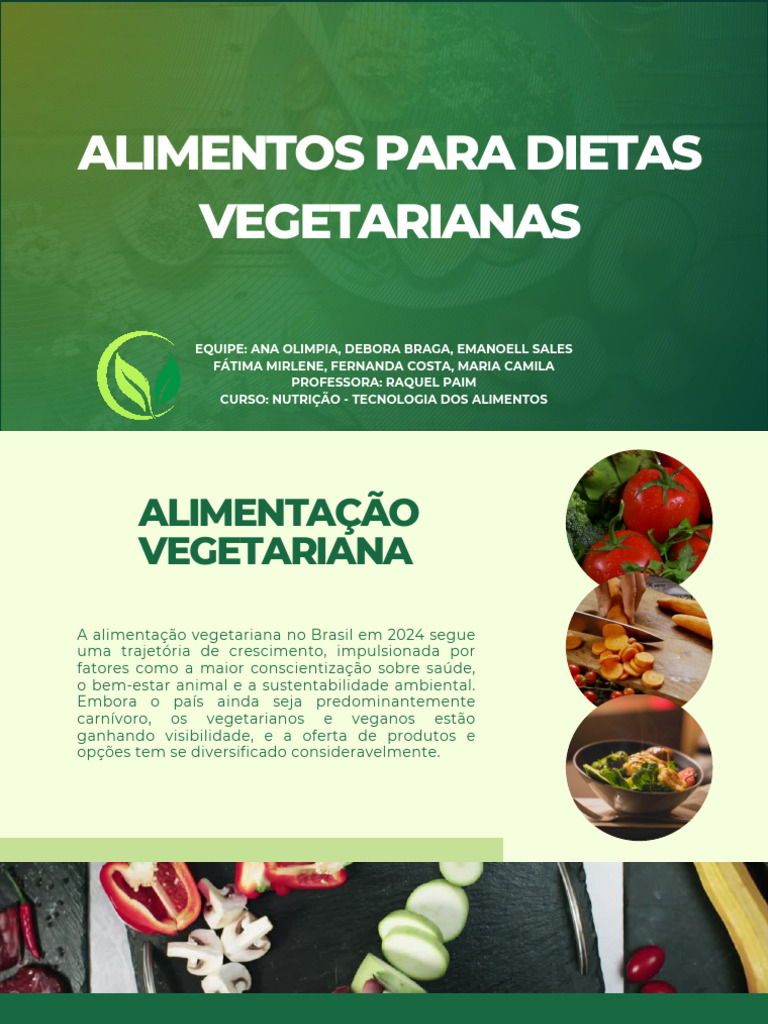 Green Modern Healthy Food Presentation | PDF