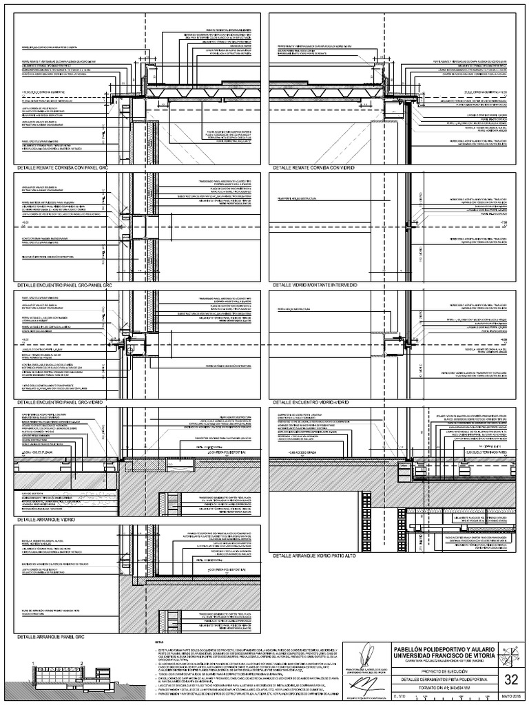 UFV - 32 - EJECUCIÓN - Sección Constructiva Pabellón - 1-10 | PDF