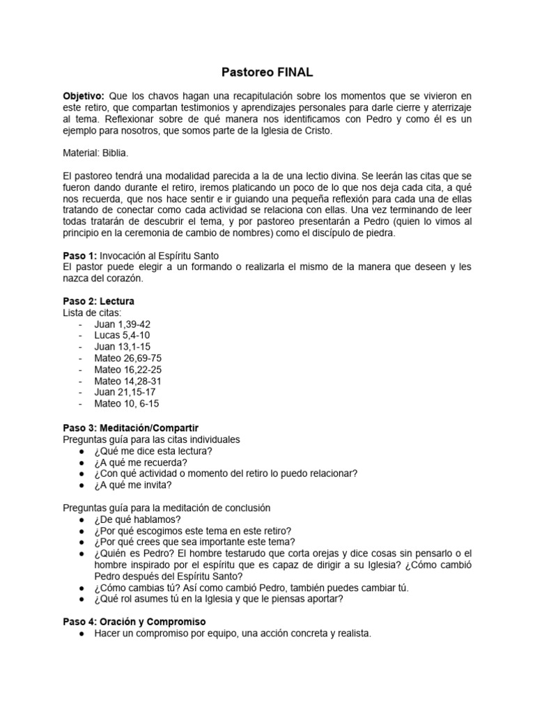 Pastoreo Final | PDF