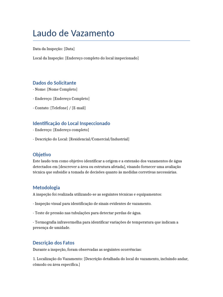 Laudo_de_Vazamento | PDF