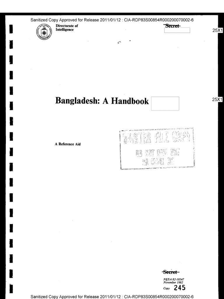 CIA-Bangladesh A Handbook 01 NOV 1982 | PDF