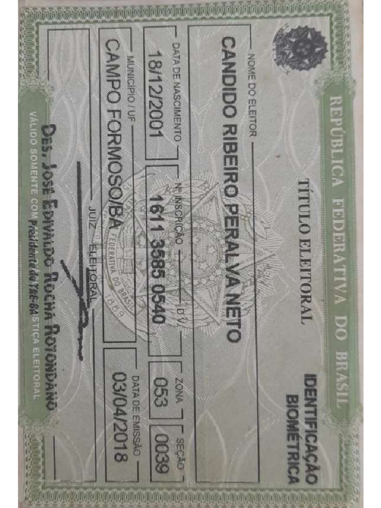 Titulo de Eleitor | PDF