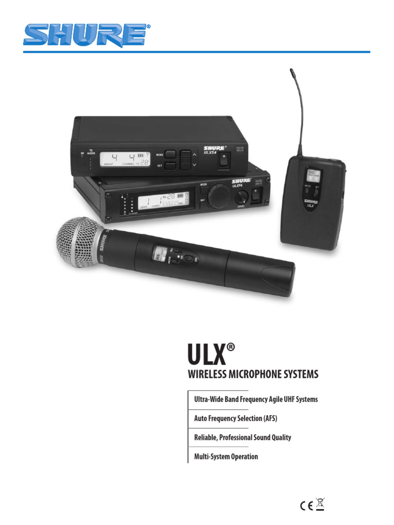 Us Pro Ulx Wireless Es Ug | PDF | Micrófono | Antena (Radio)