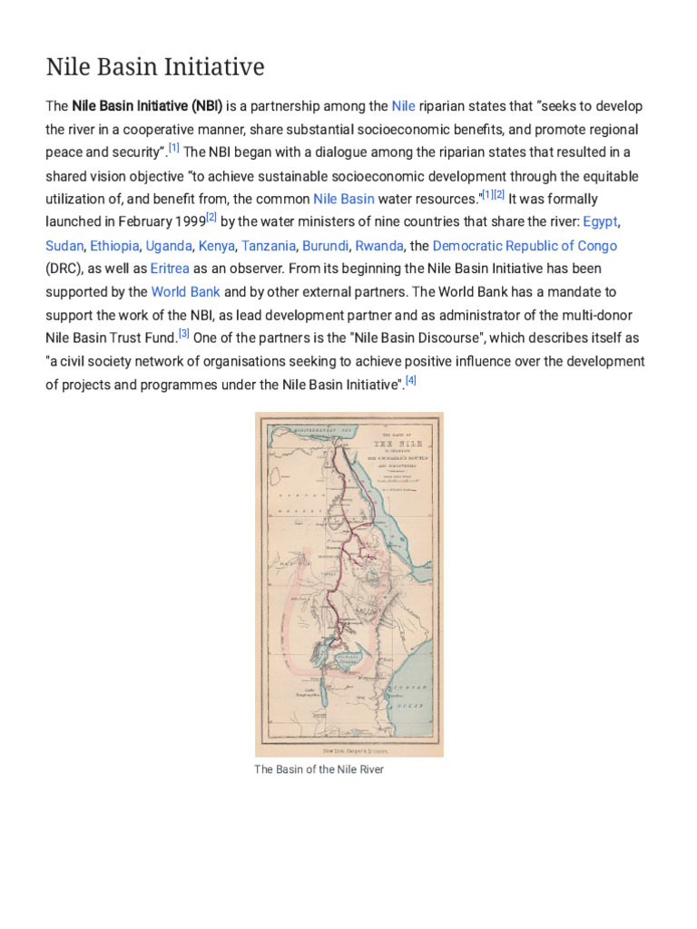 Nile Basin Initiative - Wikipedia | PDF | Hydrology | Water