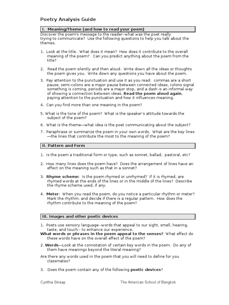 Poetry Analysis Techniques Guide | PDF | Poetic Devices | Poetry