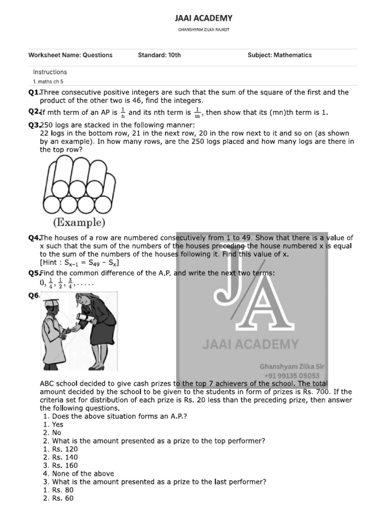 Maths CH 5 Practice | PDF