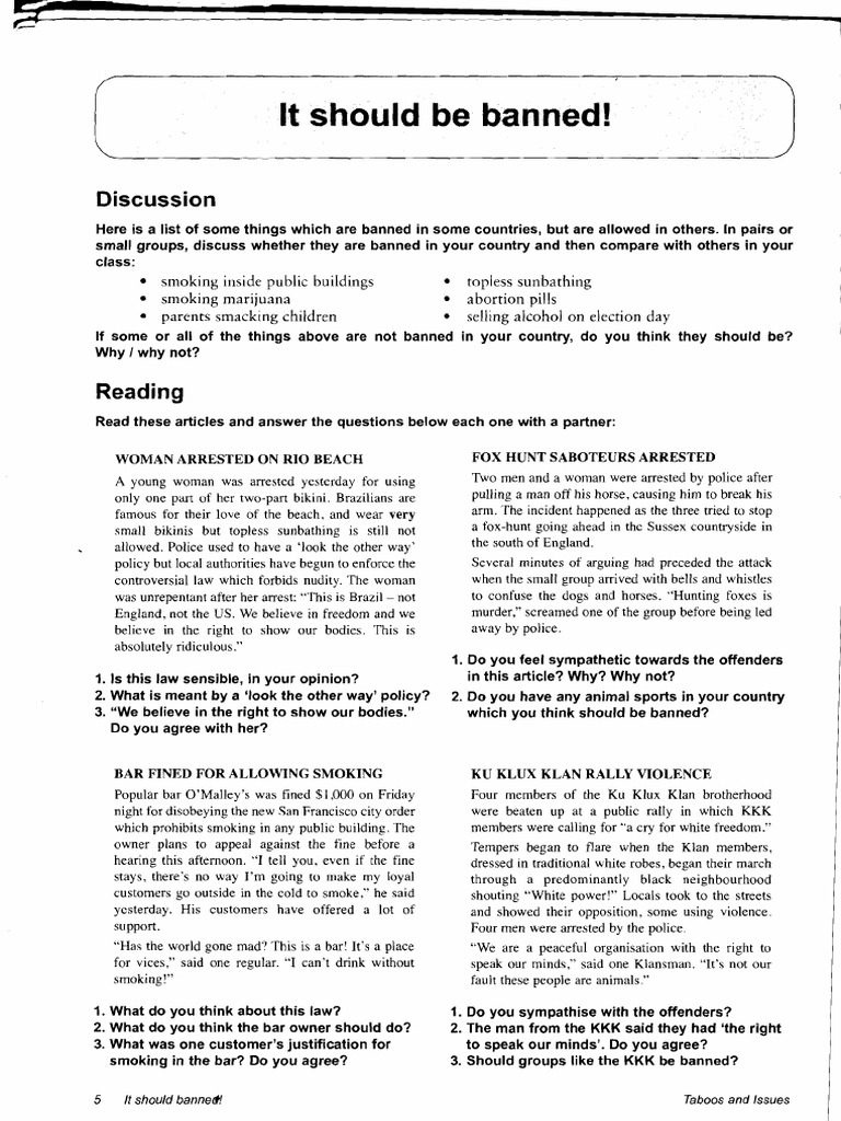 Taboos-and-Issues Advanced-2 - Removed | PDF | Profanity | Ku Klux Klan