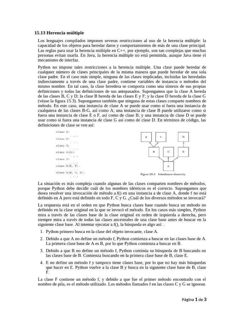 Herencia Múltiple en Python: Guía Esencial | PDF | Herencia ...