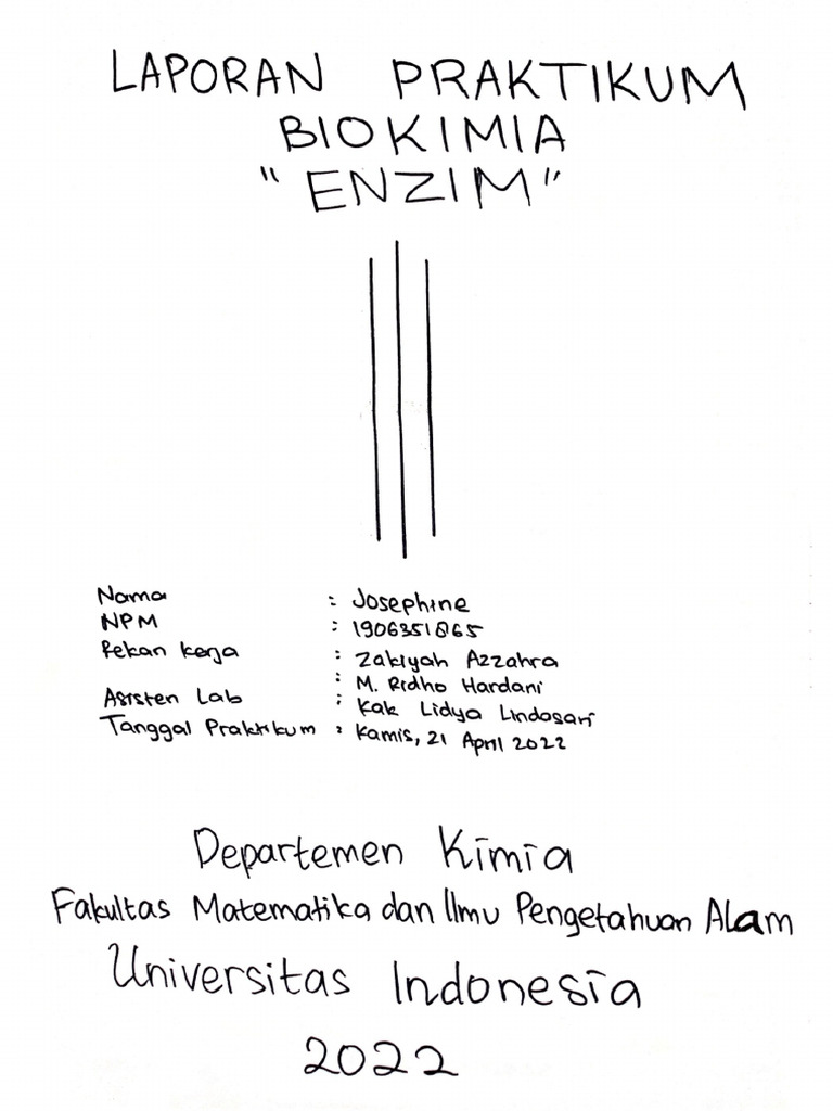 4. 11_Josephine_1906351865_Laprak Enzim | PDF