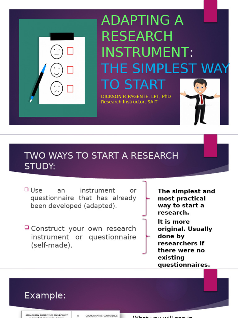 7 Shortened Version ADAPTING A RESEARCH INSTRUMENT | PDF | Statistics ...