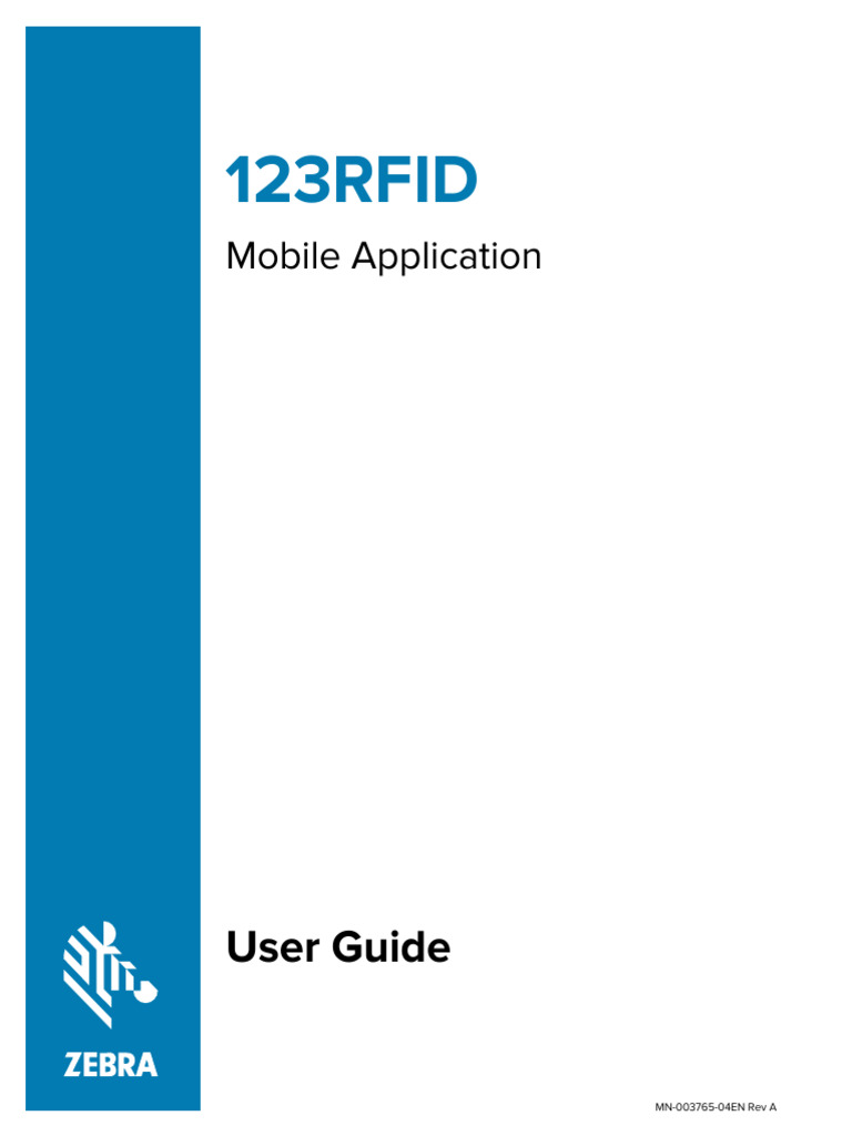 Manual Rfid123 Movil Zebra | PDF | Bluetooth | Radio Frequency ...