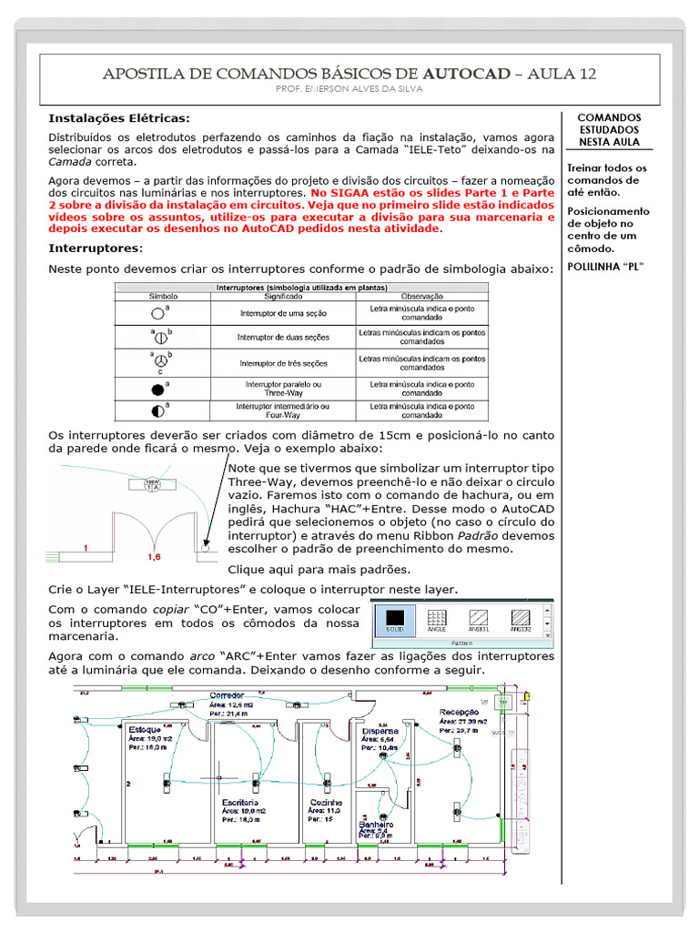 Apostila AutoCAD - Aula 12 - SIGAA | PDF | Auto Cad
