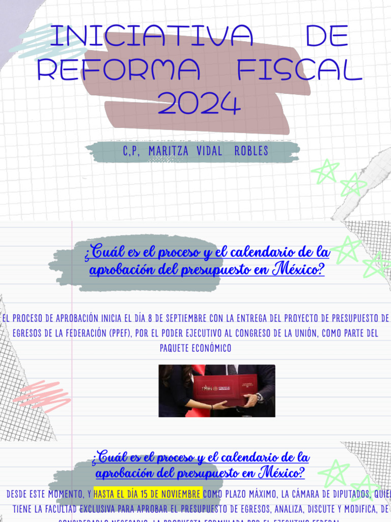 Material Iniciativa de Reforma Fiscal 2025 Por Maritza Vidal Perez ...