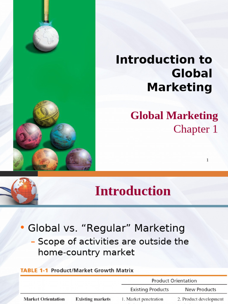 Introduction to Global Marketing Concepts | PDF | Marketing | Globalization