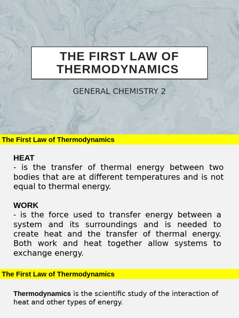 1st Law Thermodynamics | PDF | Heat | Thermodynamics